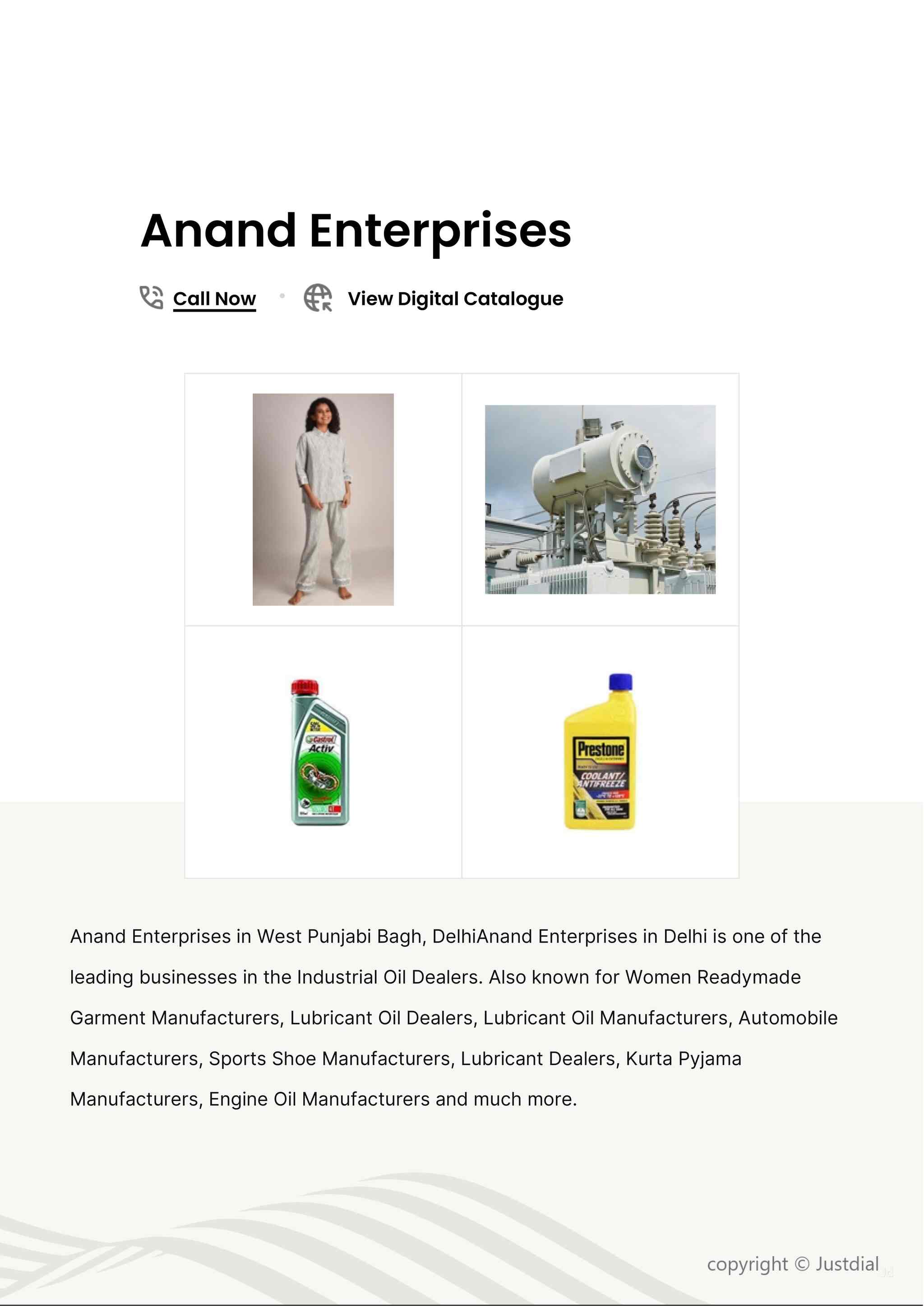 Anand Enterprises in West Punjabi Bagh,Delhi - Best Lubricant Oil ...