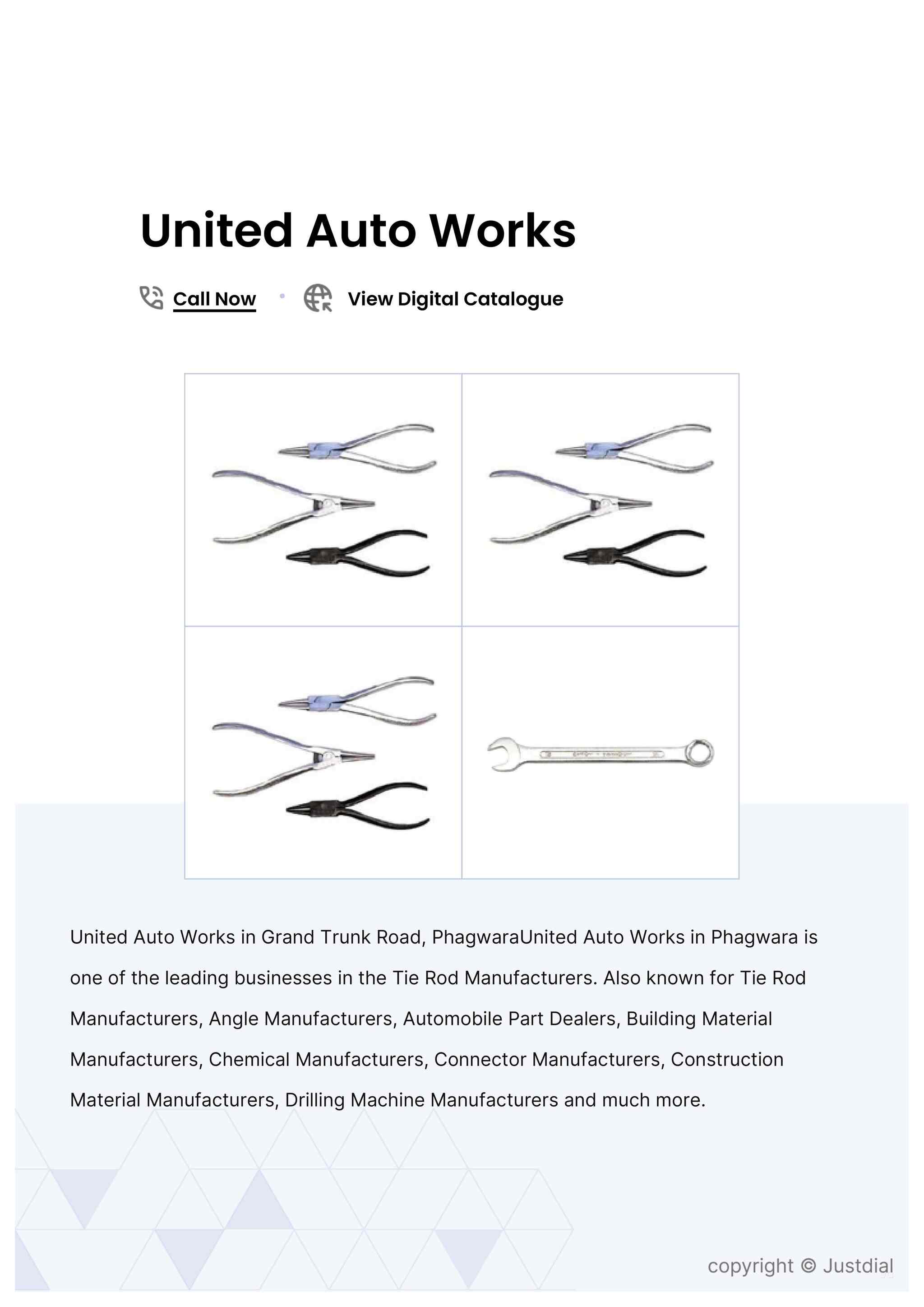 United Auto Works in Grand Trunk Road,Phagwara - Best Tie Rod ...