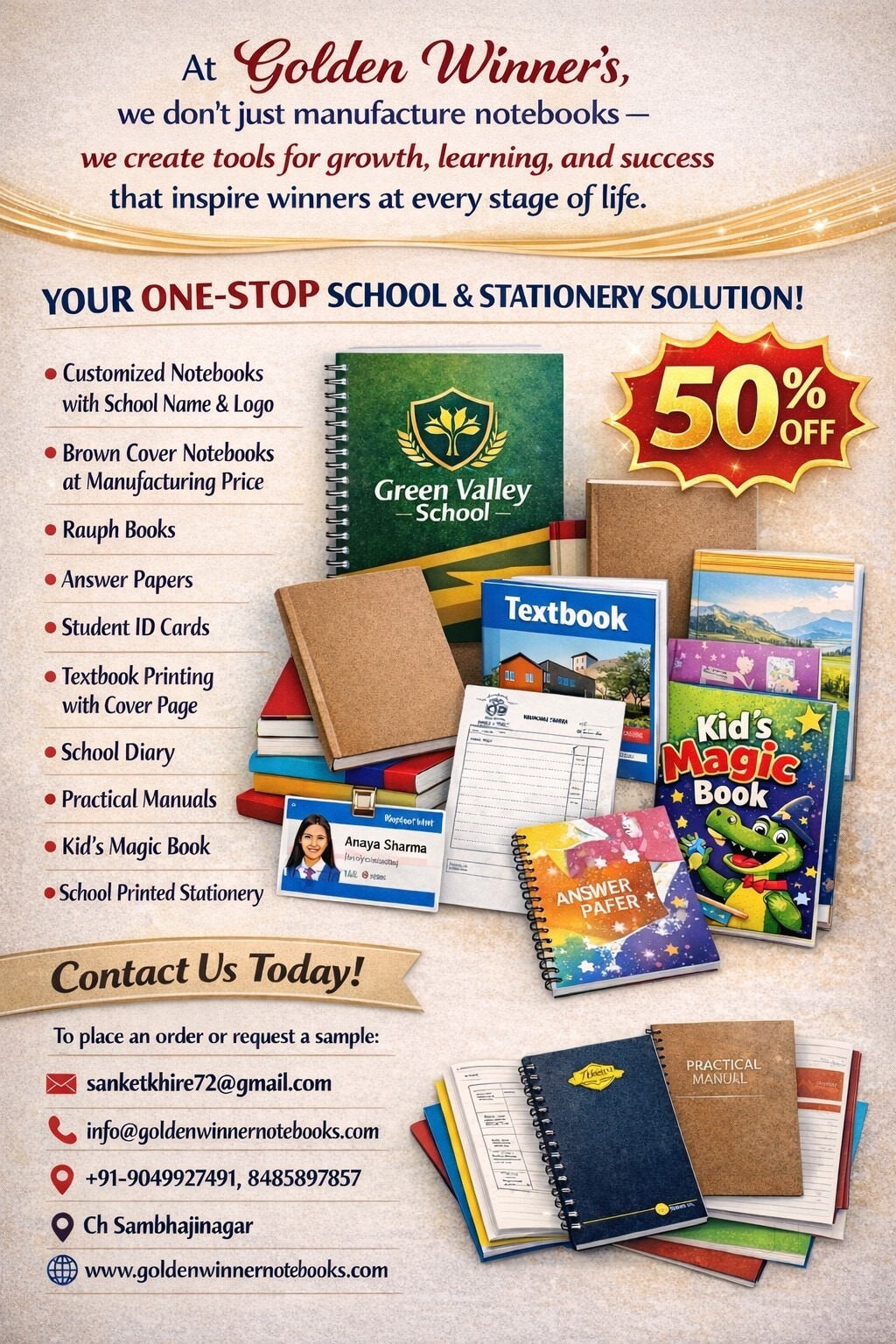 Golden Winners Notebook Manufacturing in CIDCO N 1, Aurangabad ...