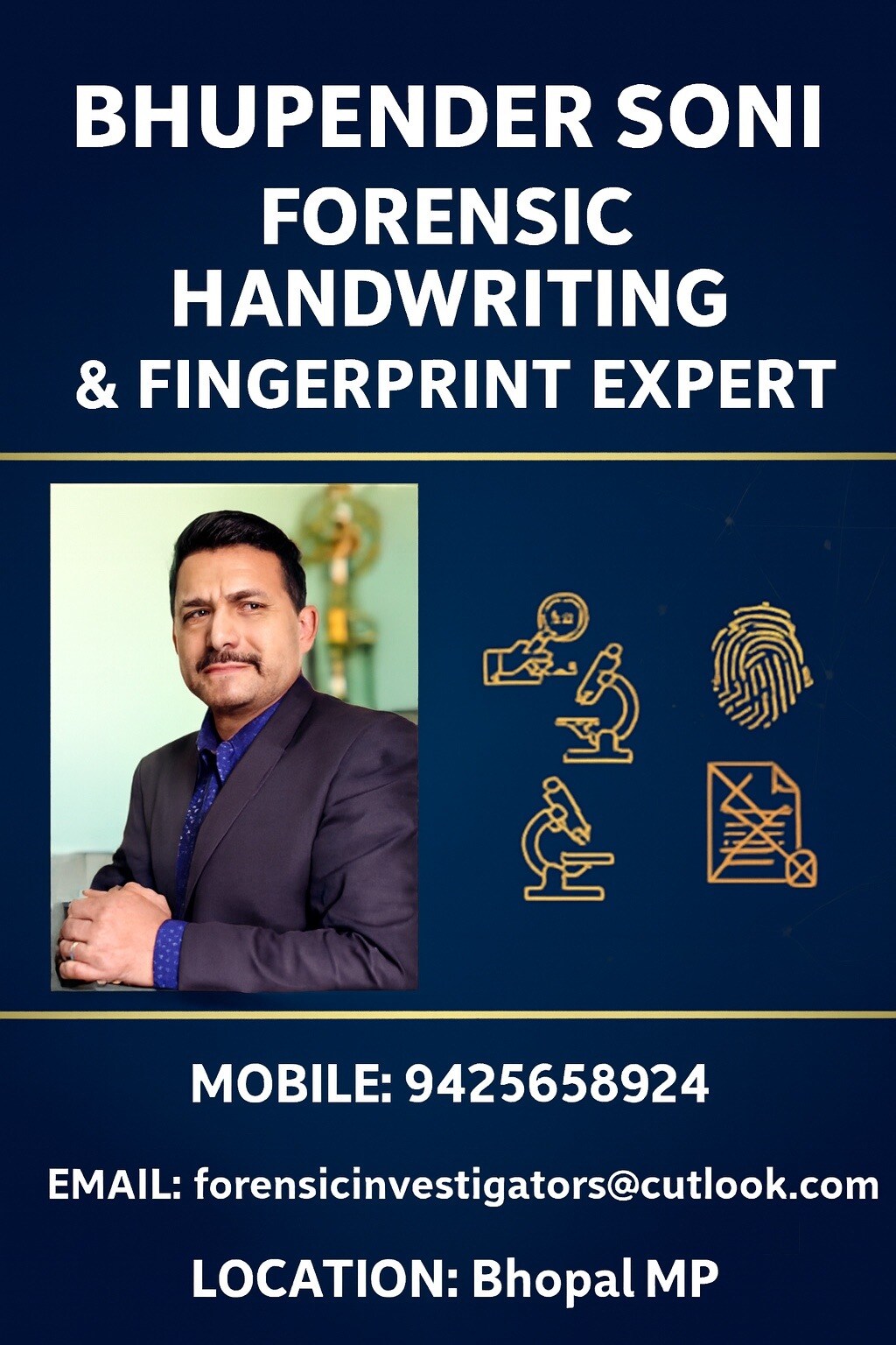 Bhupender Soni Forensic Handwriting & Documents Expert in Awadhpuri ...