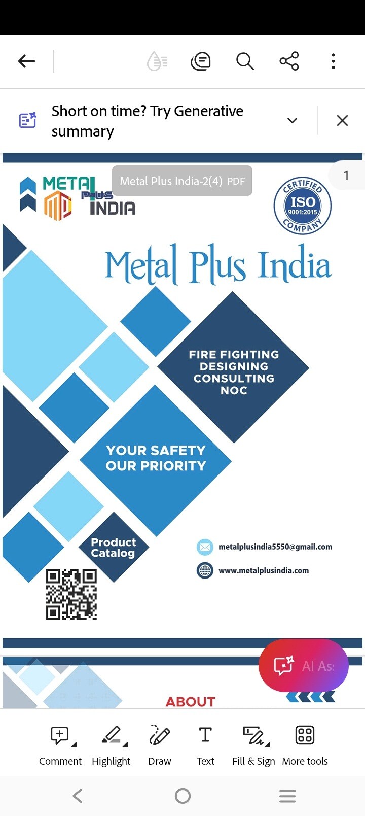 Metal Plus India- Fire Fighting Contactor in Bhopal - Best Fire Brigade ...