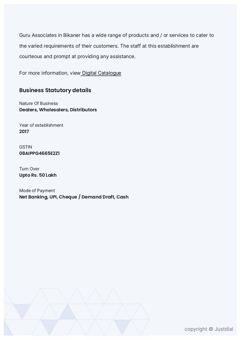 Guru Associates in Murlidhar Vyas Colony,Bikaner - Best Corporate ...