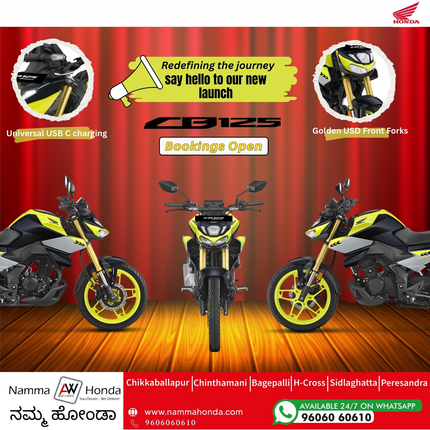 Namma Honda in Ashwini Layout,Chintamani - Honda-Motorcycle Dealers ...