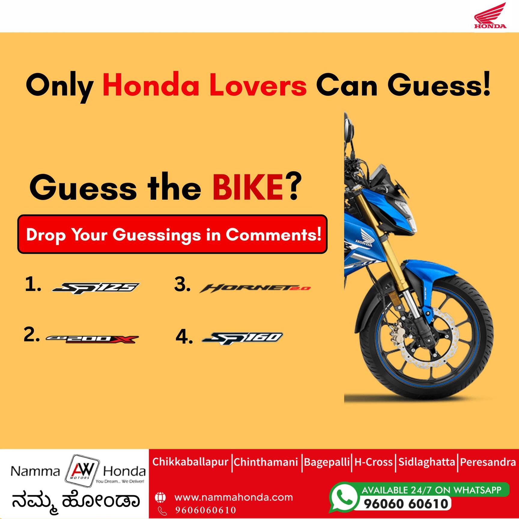 Namma Honda in Ashwini Layout,Chintamani - Honda-Motorcycle Dealers ...