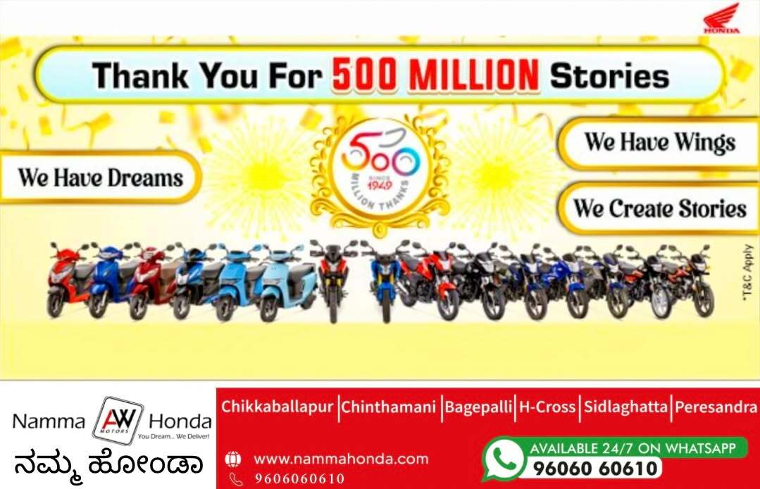 Namma Honda in Ashwini Layout,Chintamani - Honda-Motorcycle Dealers ...