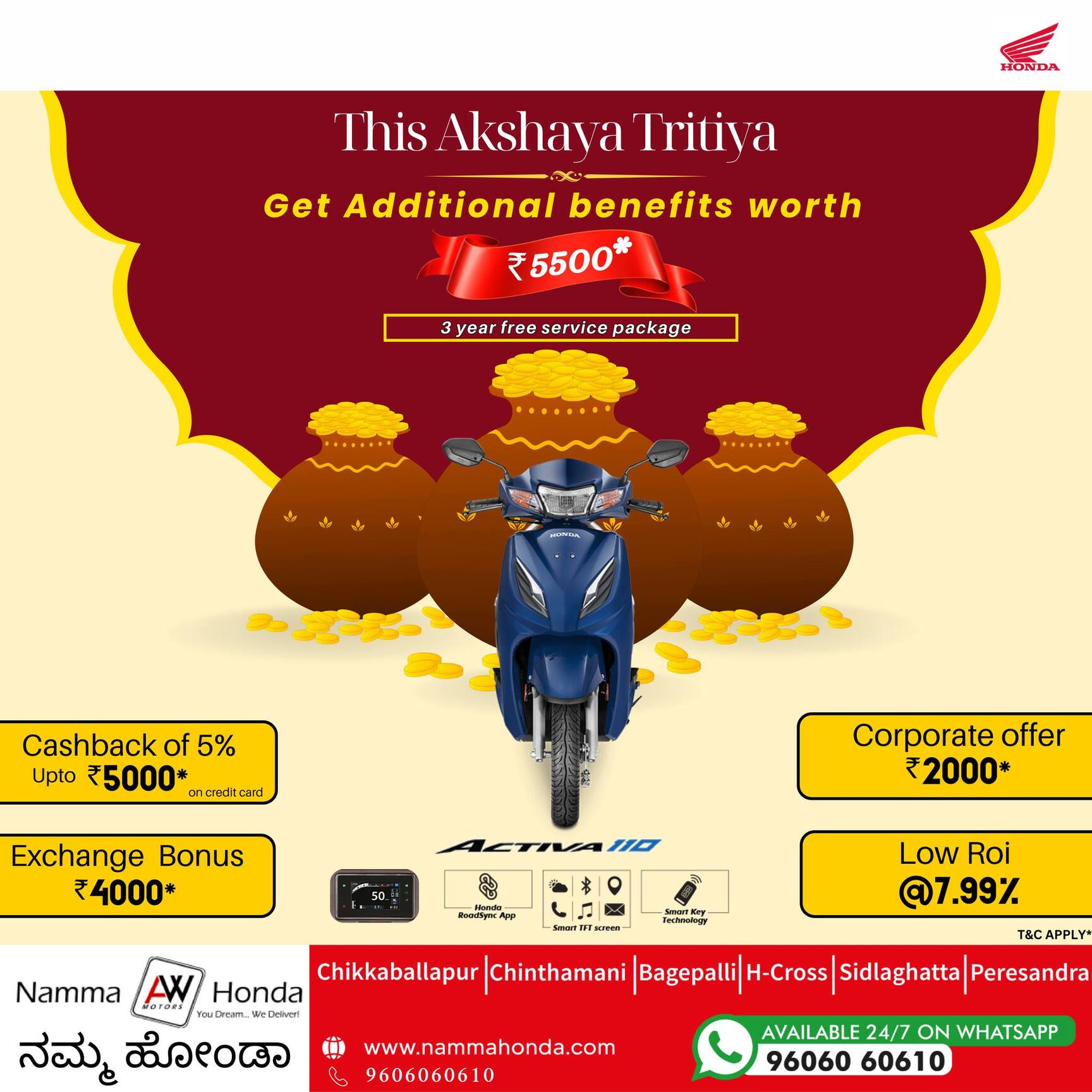 Namma Honda in Ashwini Layout,Chintamani - Honda-Motorcycle Dealers ...