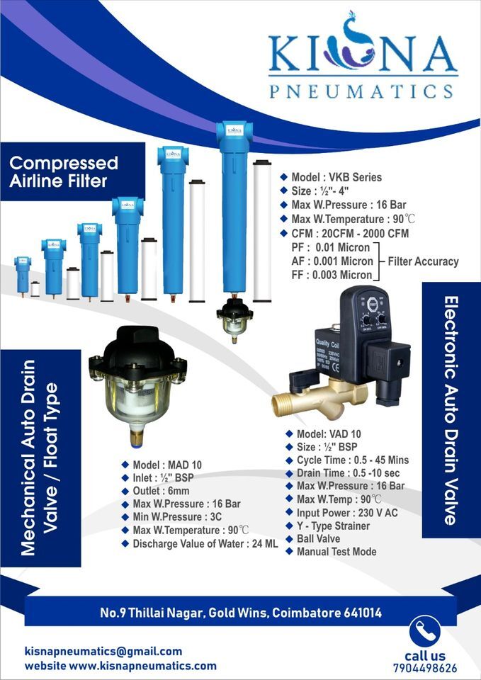 Kisna Pneumatics - Factory in Kannampalayam, Coimbatore - Best ...