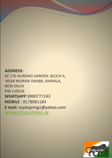 Royal Spring in Khyala-Vishnu Garden, Delhi - Best Spring Manufacturers ...