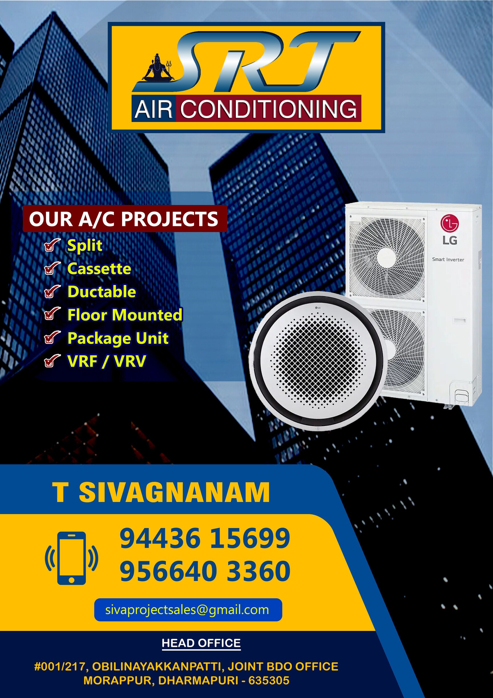 Srt AIR Conditioning Morappur in Dharmapuri Bazaar, Dharmapuri - Best ...