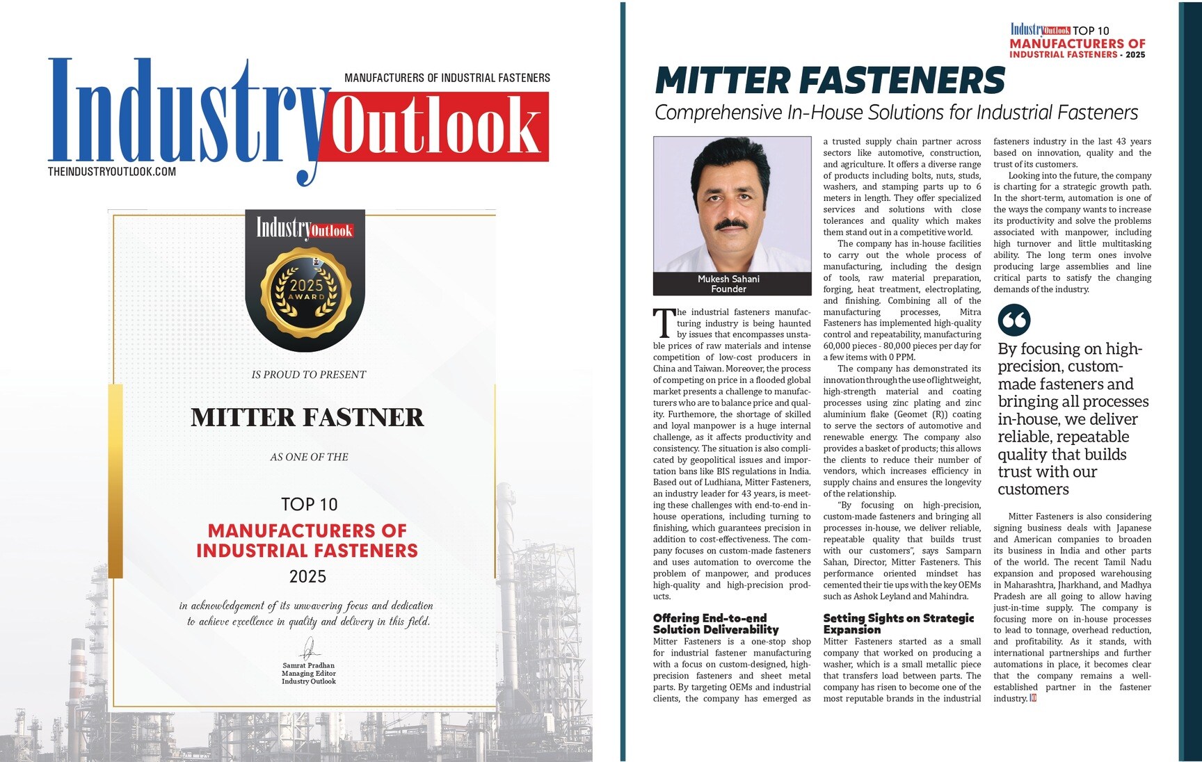 Mitter Fasteners in Doraha, Doraha - Best Nut Bolt Manufacturers in ...