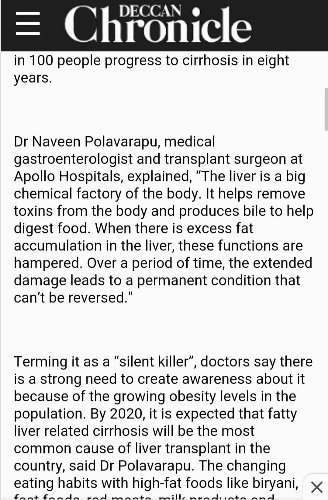 Dr. Naveen Polavarapu in Hitech City,Hyderabad - Best ...