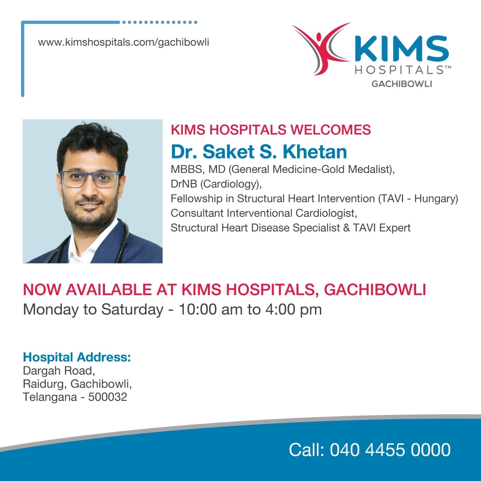 Dr. Saket S. Khetan in Prashant Hills,Hyderabad - Best Cardiologists ...