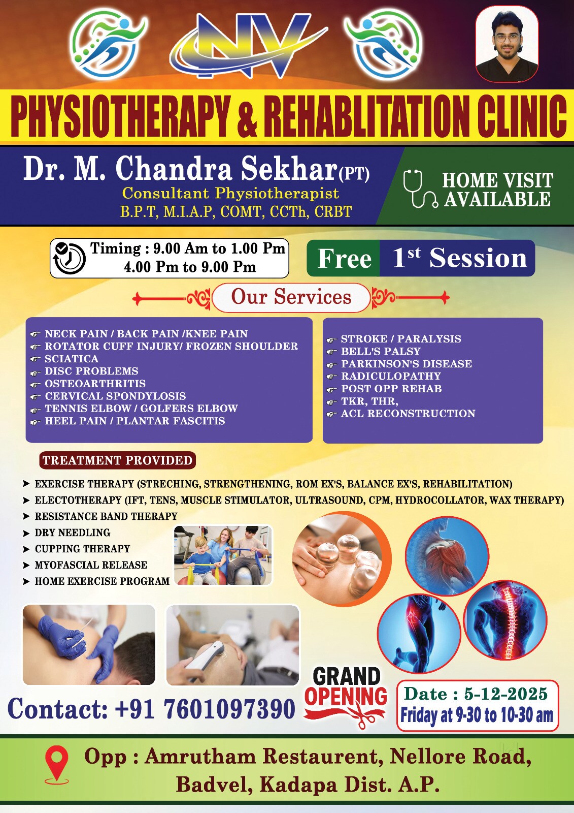 NV PHYSIOTHERAPY & REHABILITATION CLINIC in Badvel,Kadapa - Best ...