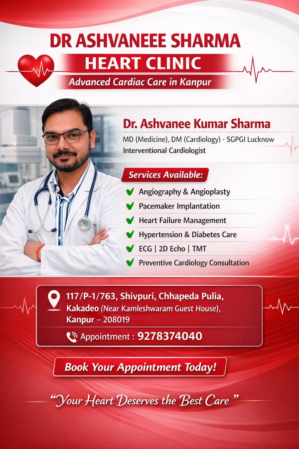 Cardiologist-Dr Ashvanee Kumar Sharma MD DM (SGPGI Lucknow) in Kanpur ...