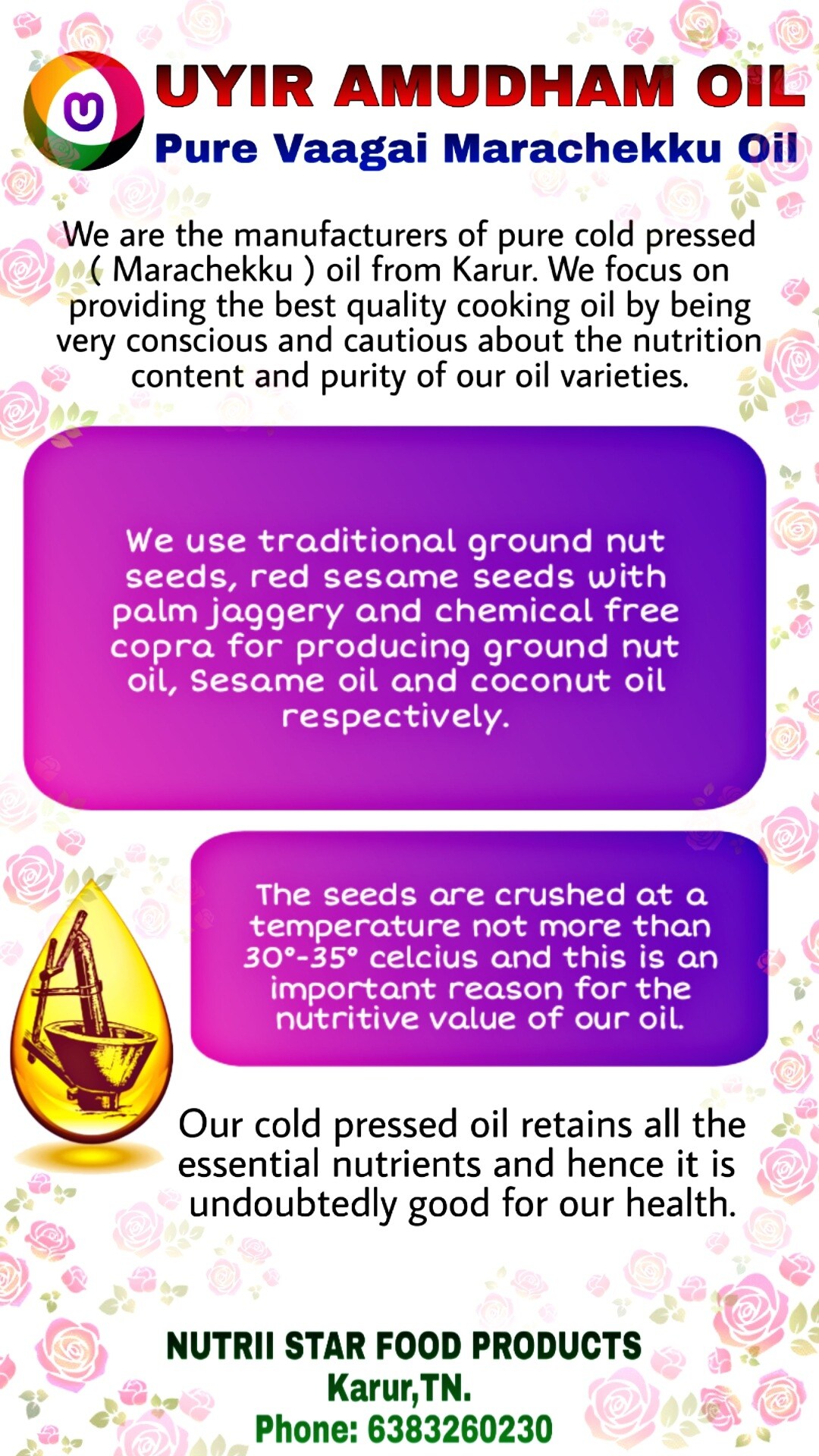 Uyir Amudham Oil in Erode Karur Road,Karur - Best Grocery Stores near ...