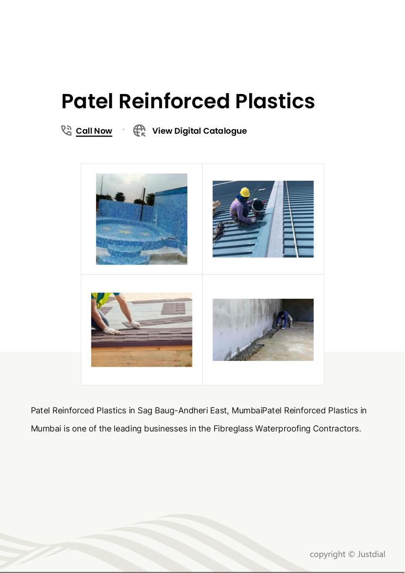 Patel Reinforced Plastics in Andheri East,Mumbai - Best Grc Moulding ...