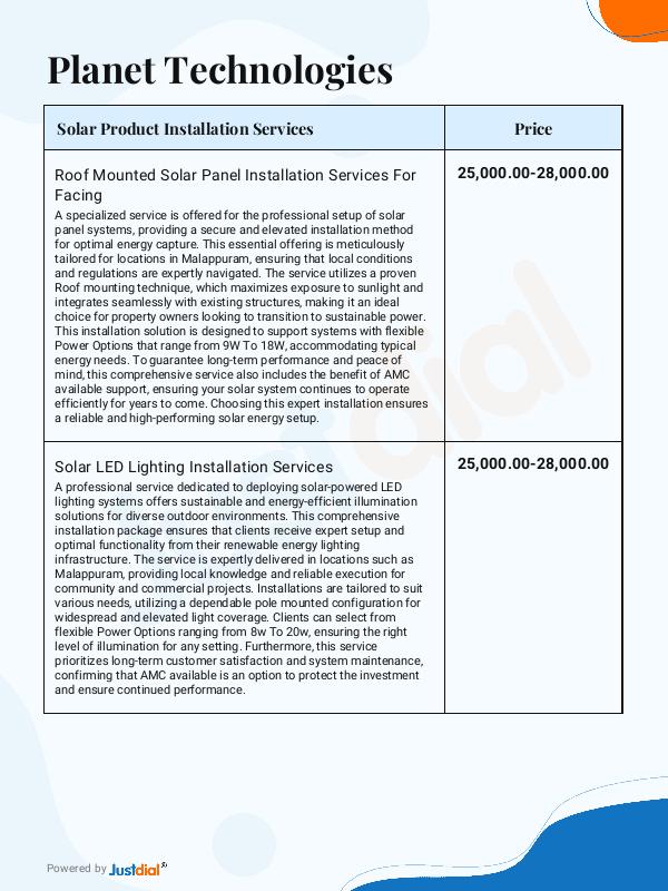 Planet Technologies in Perintalmanna, Malappuram - Best Solar Panel ...