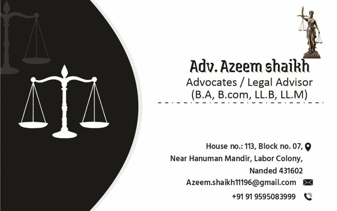 Adv. Azeem Shaikh & Associates in Vazirabad Nanded,Nanded - Lawyers ...