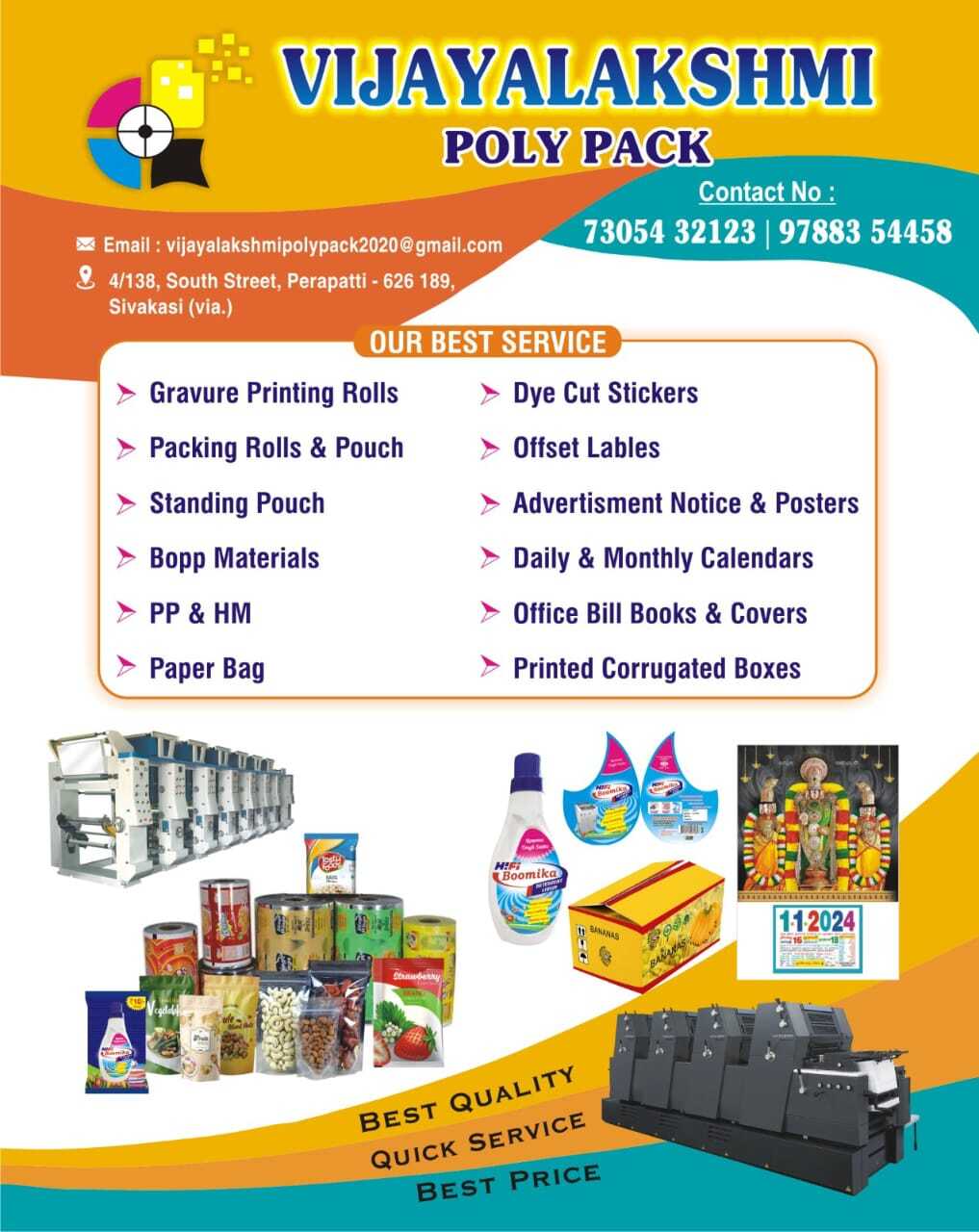 Vijayalakshmi Poly Pack in Sivakasi Weekly, Sivakasi - Best Polythene ...
