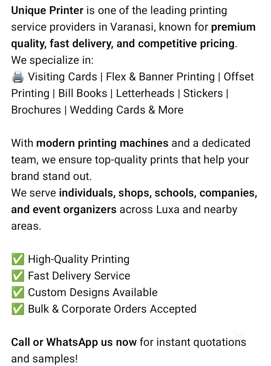 Unique Printer in Luxa Road,Varanasi - Best Flex Printing Services near ...